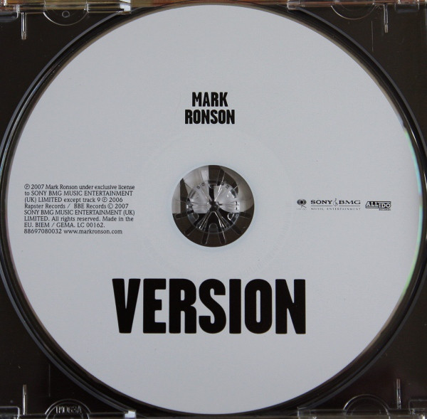 Mark Ronson – Version album art & marketing - Fonts In Use
