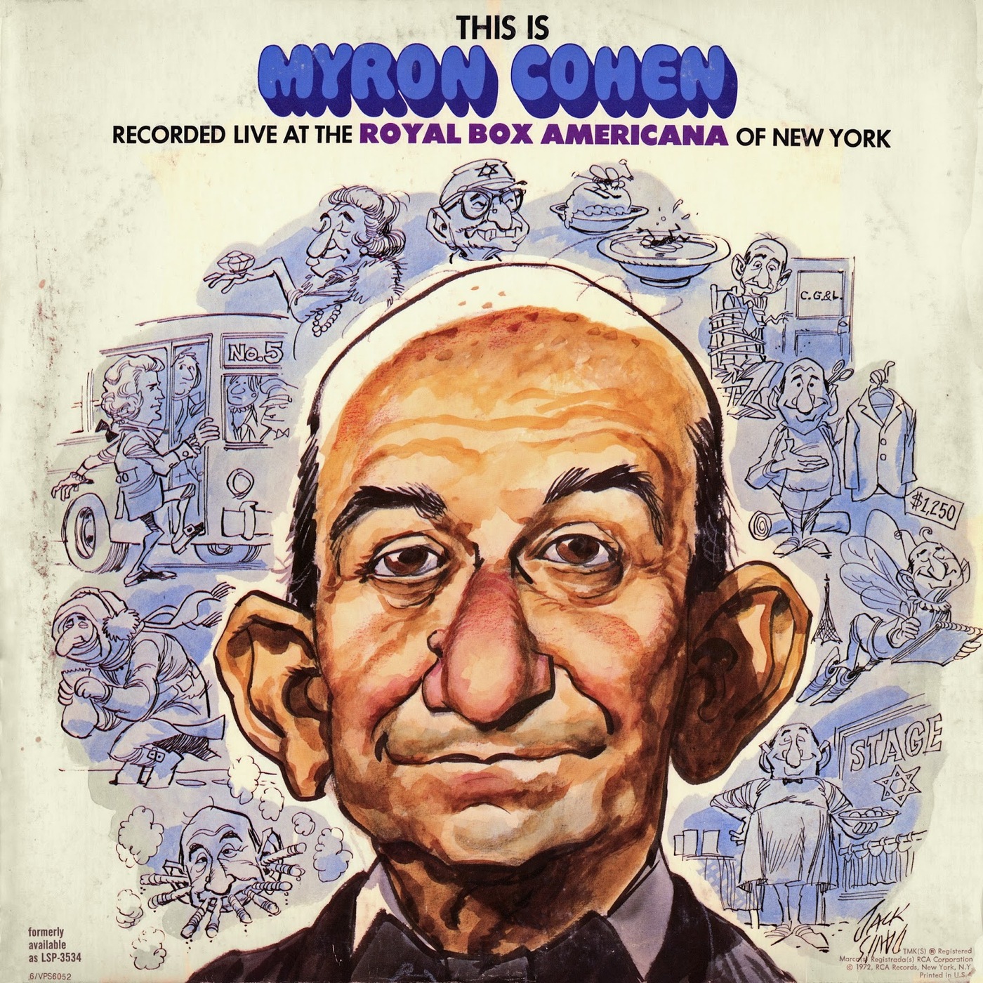 This is Myron Cohen album art - Fonts In Use