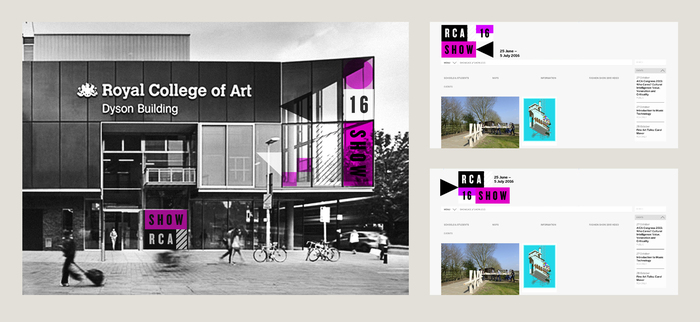 RCA Show Branding 2016 - Fonts In Use