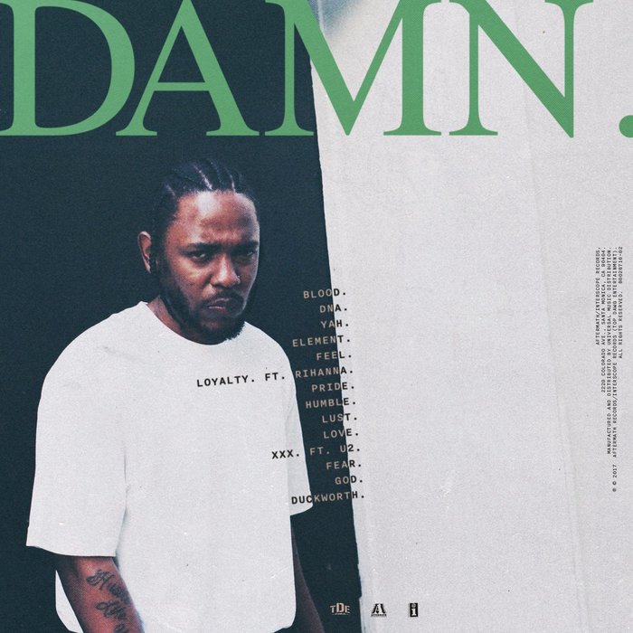 Kendrick Lamar – DAMN. album cover - Fonts In Use