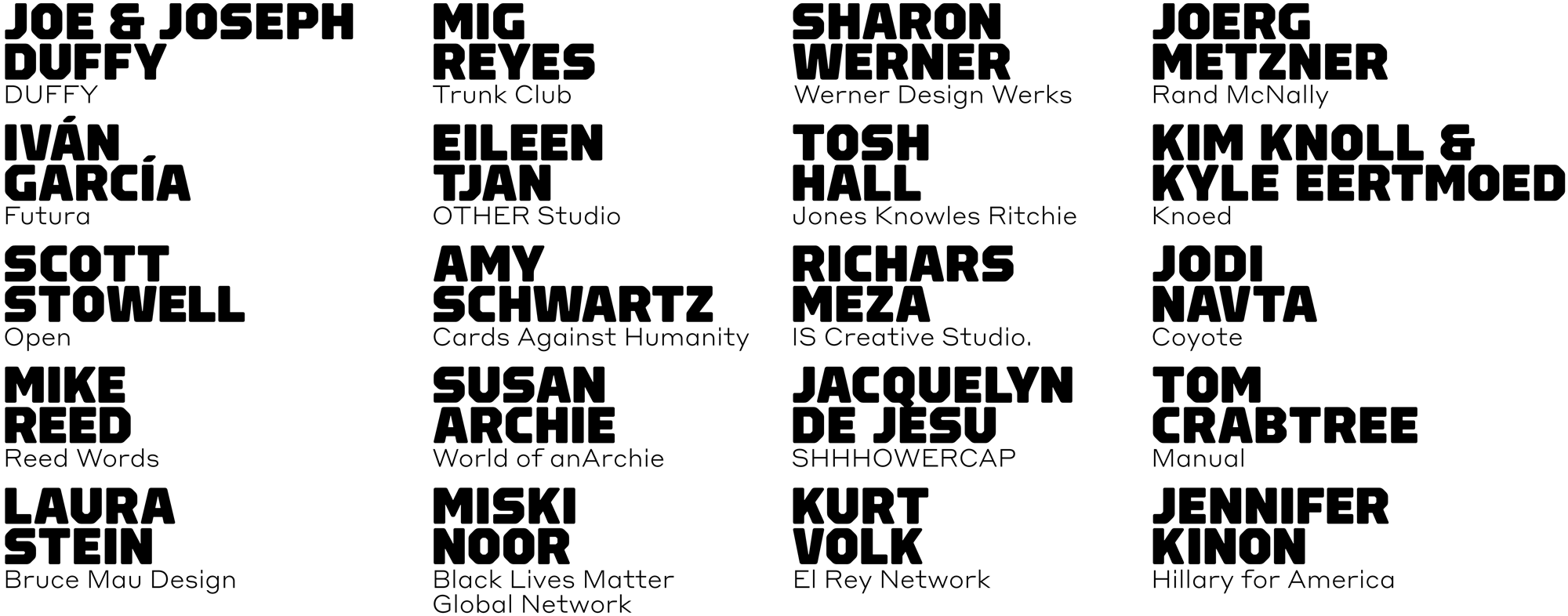 2017 Brand New Conference - Fonts In Use