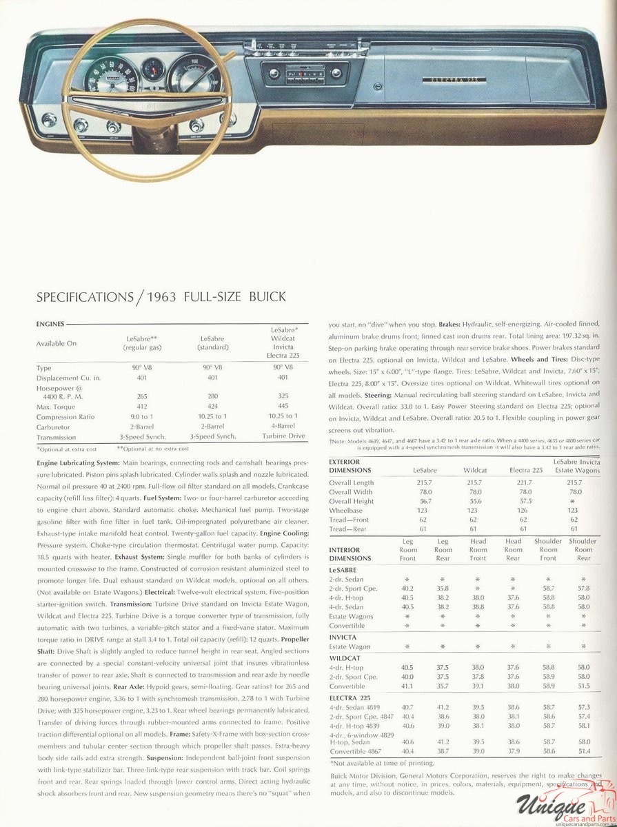 The 1963 Buick - Fonts In Use