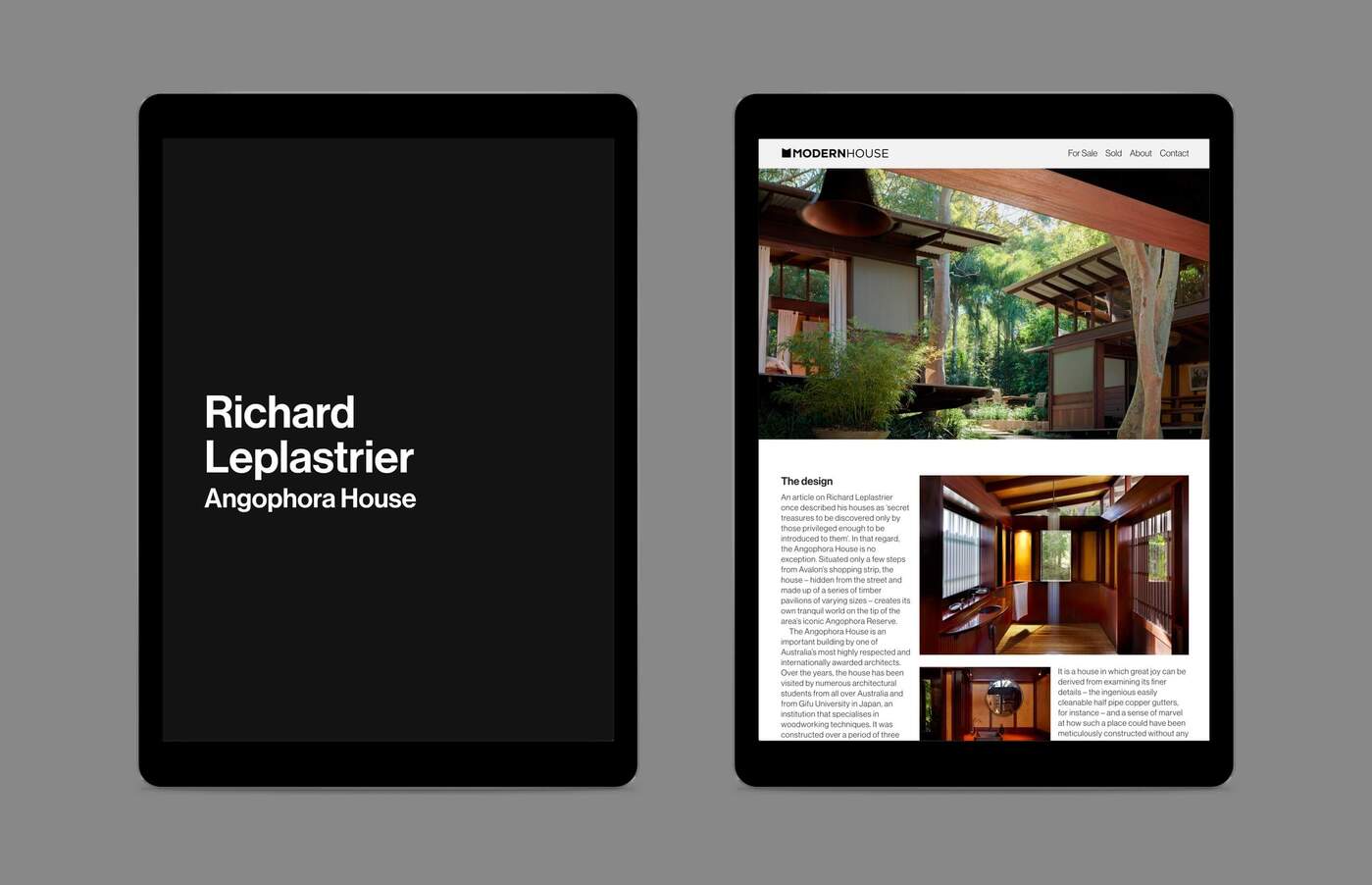 Modern House - Fonts In Use