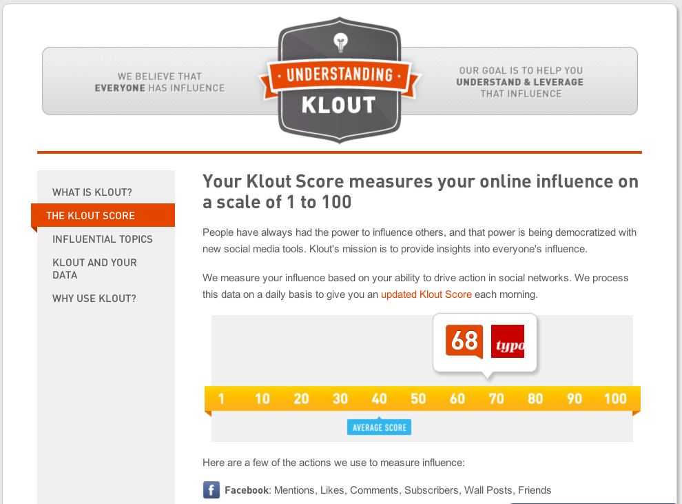 Klout - Fonts In Use