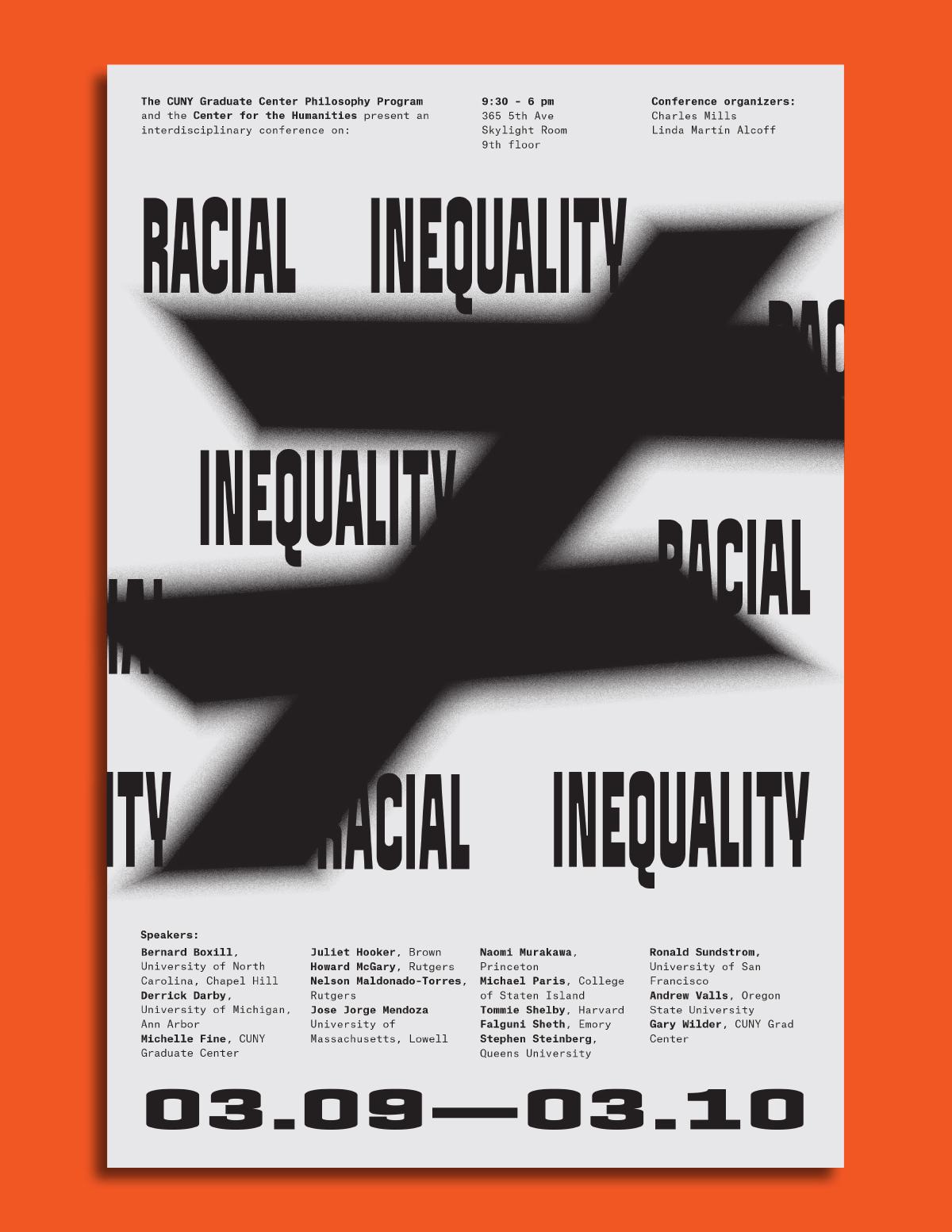 Racial Inequality conference posters - Fonts In Use