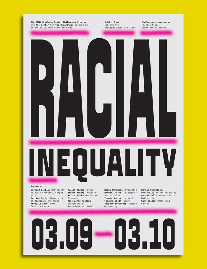 Racial Inequality conference posters - Fonts In Use