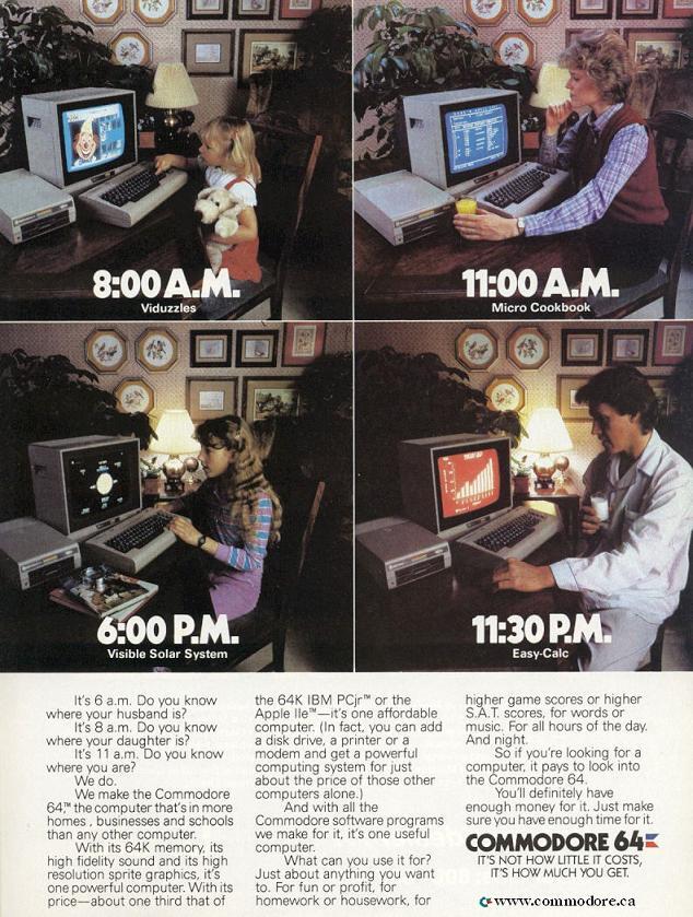 Commodore 64 magazine advertising - Fonts In Use