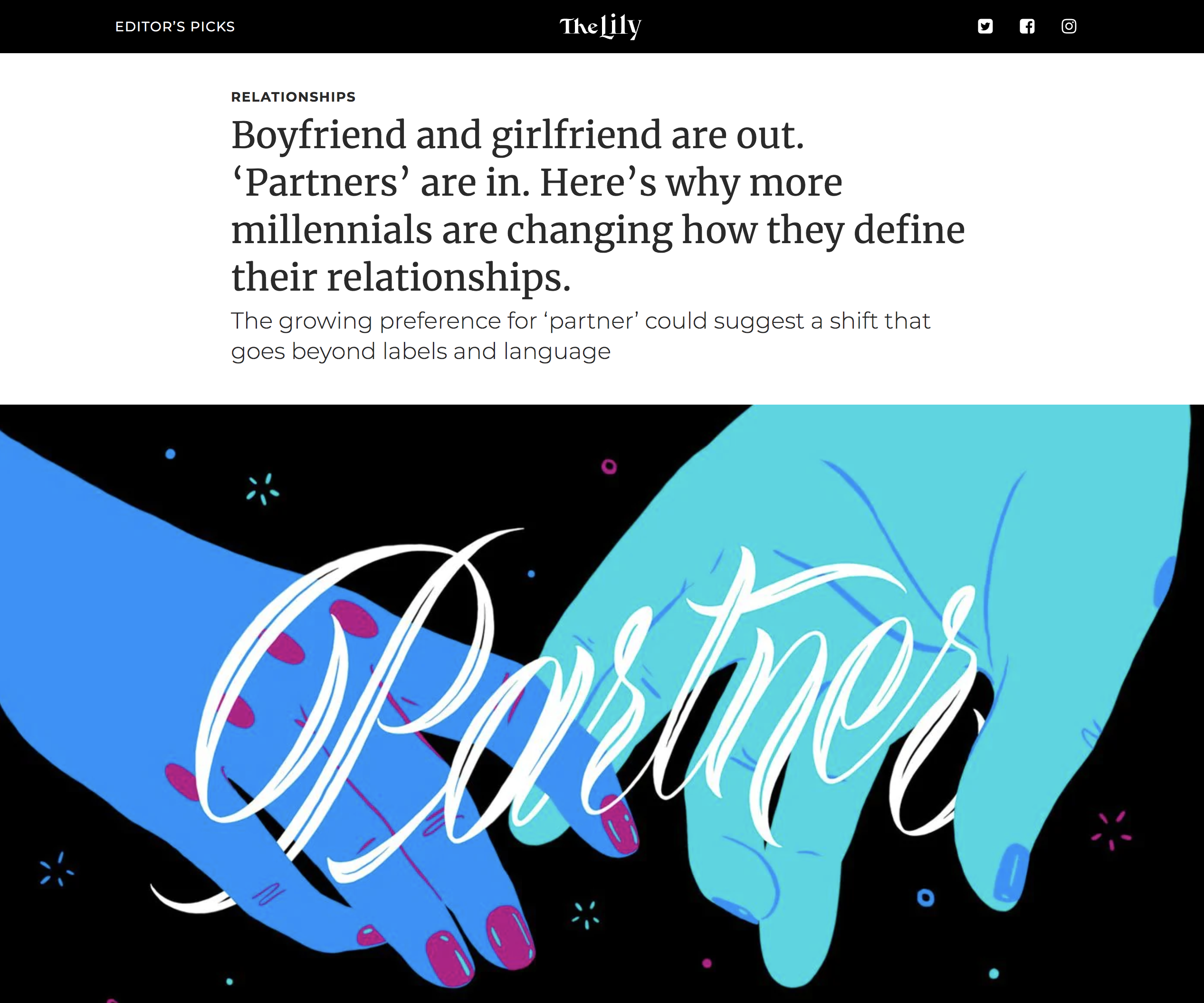 The Lily - Fonts In Use