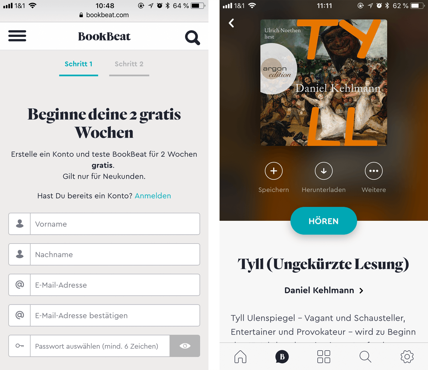 BookBeat website and UI - Fonts In Use