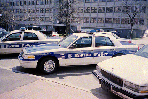 Classic Boston Police logo and cruiser - Fonts In Use