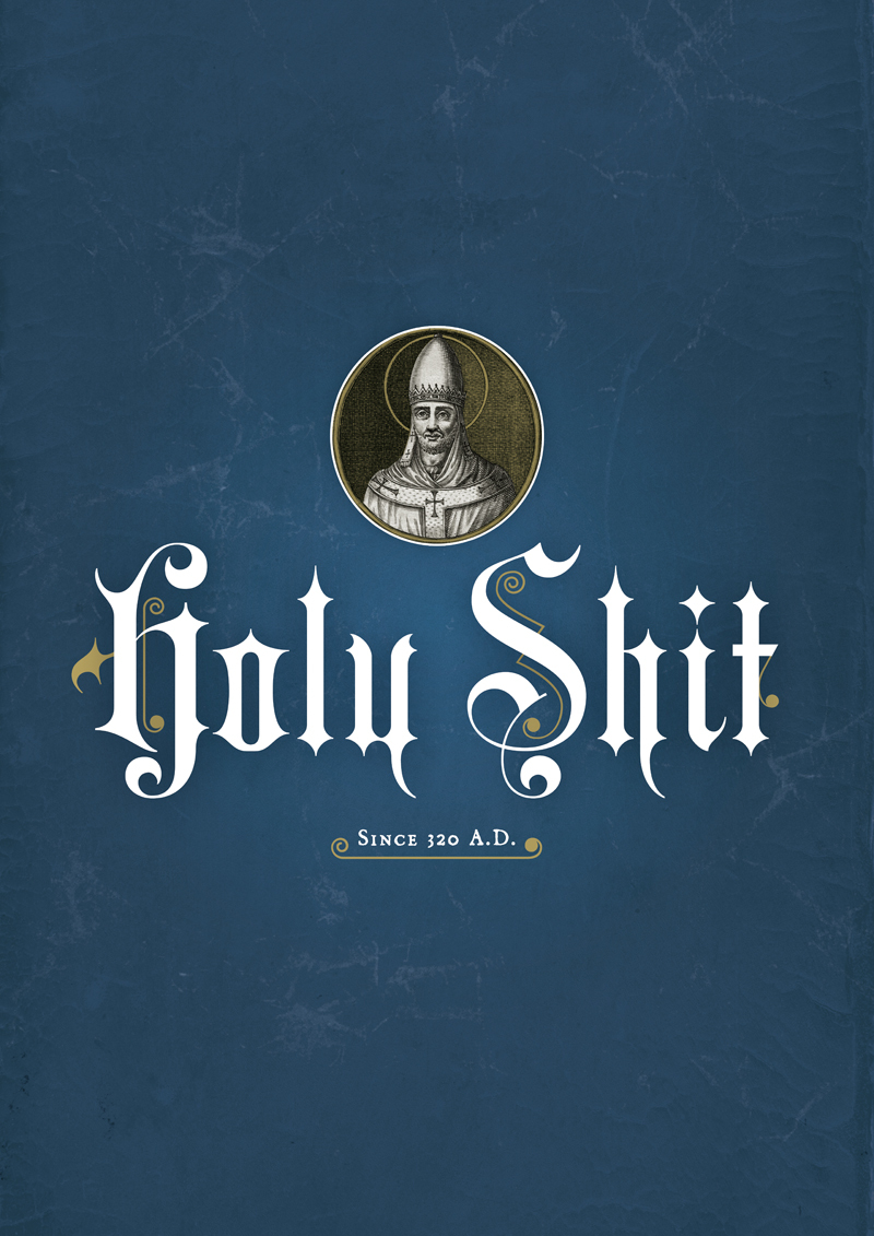 Holy Shit. An Atheist Christmas Card - Fonts In Use