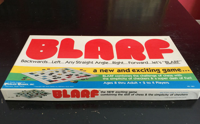 Blarf board game (1981) - Fonts In Use