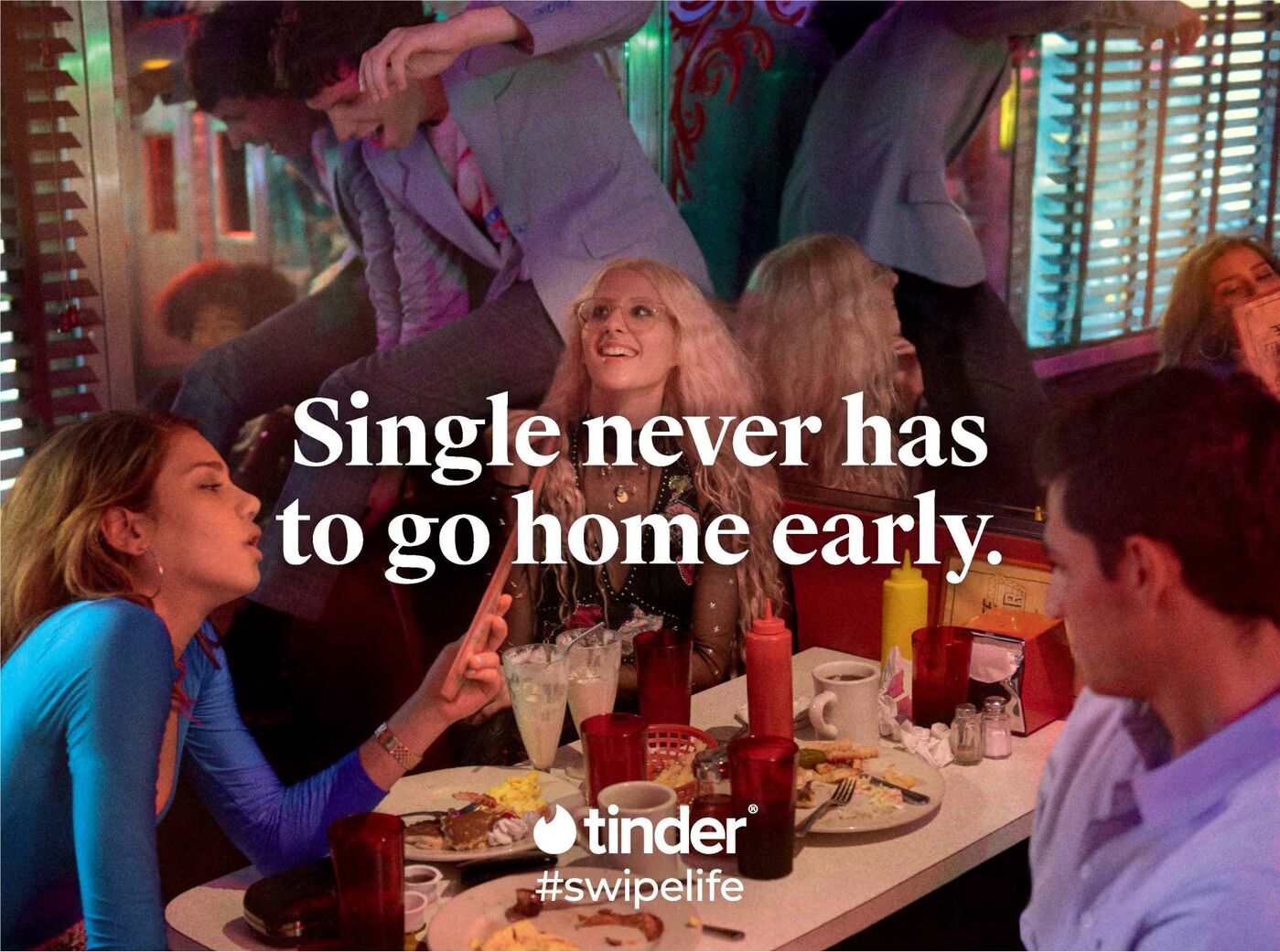 Tinder “Single, Not Sorry” campaign - Fonts In Use