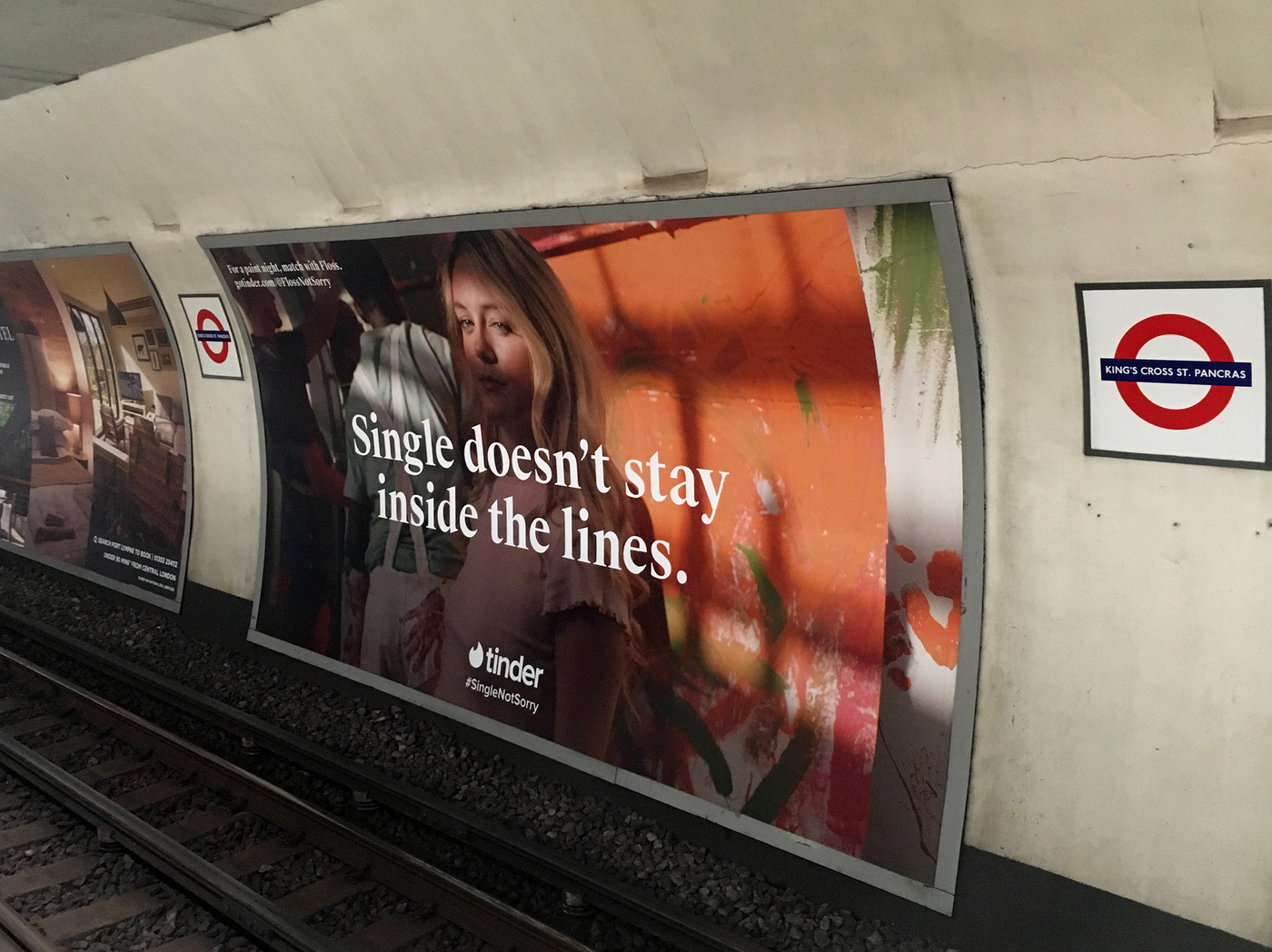 Tinder “Single, Not Sorry” campaign - Fonts In Use