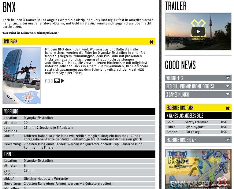 X Games - Fonts In Use