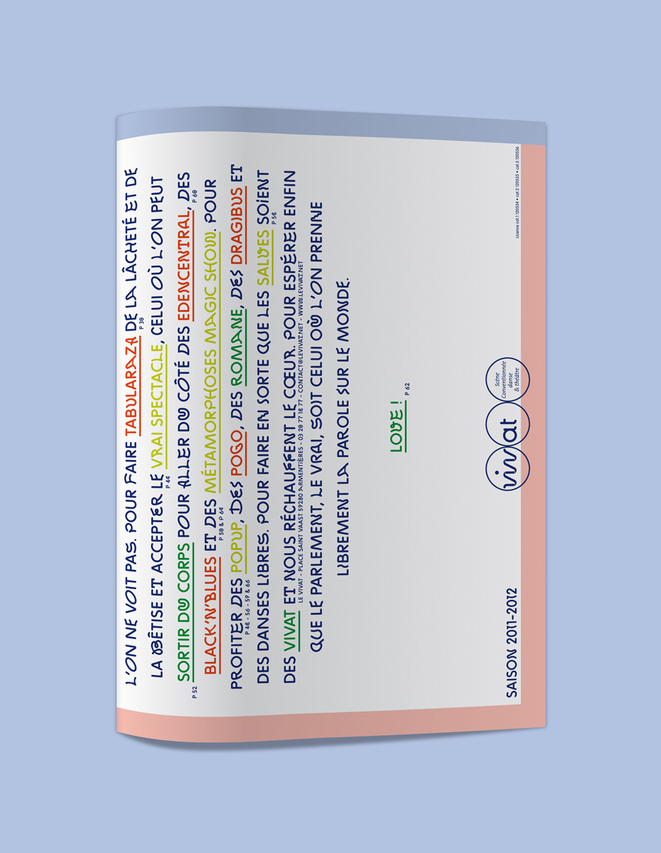 Le Vivat – 2011/2012 season - Fonts In Use