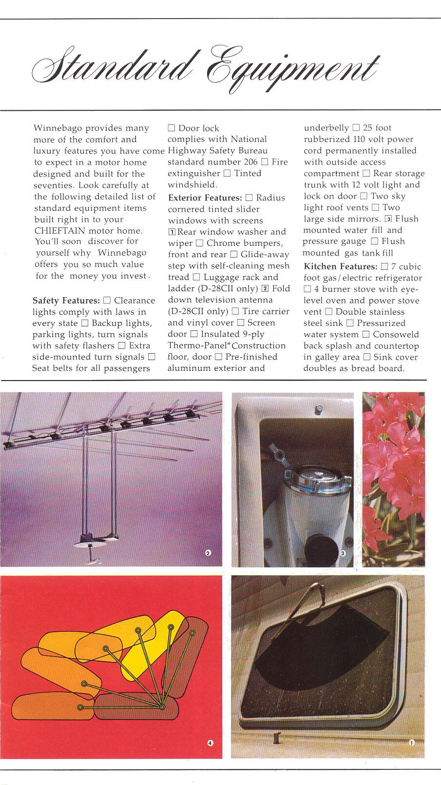 Winnebago Chieftain brochure - Fonts In Use