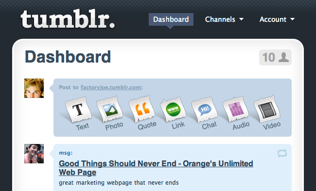 Tumblr Logo, 2007–2013 - Fonts In Use
