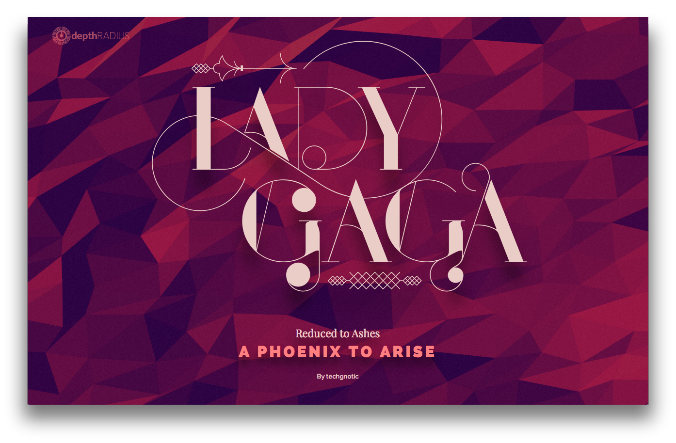Lady Gaga feature website - Fonts In Use