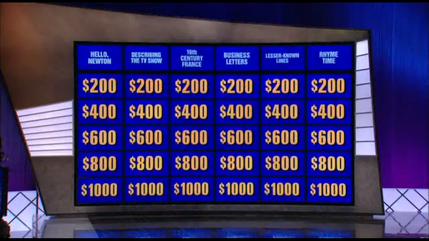 Jeopardy! game show - Fonts In Use