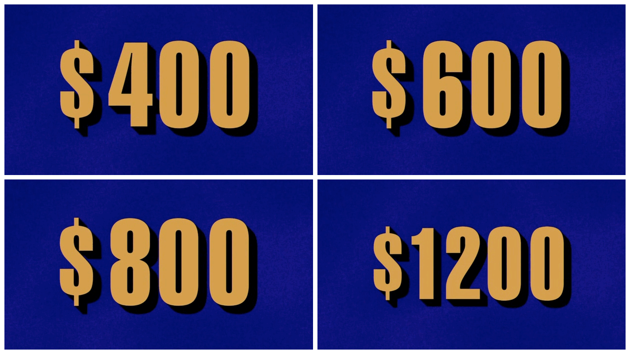 Jeopardy! game show - Fonts In Use