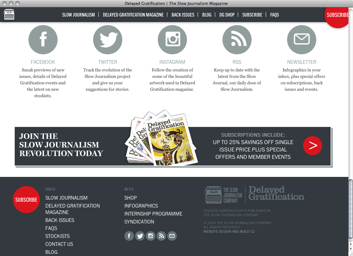 The Slow Journalism Company website - Fonts In Use