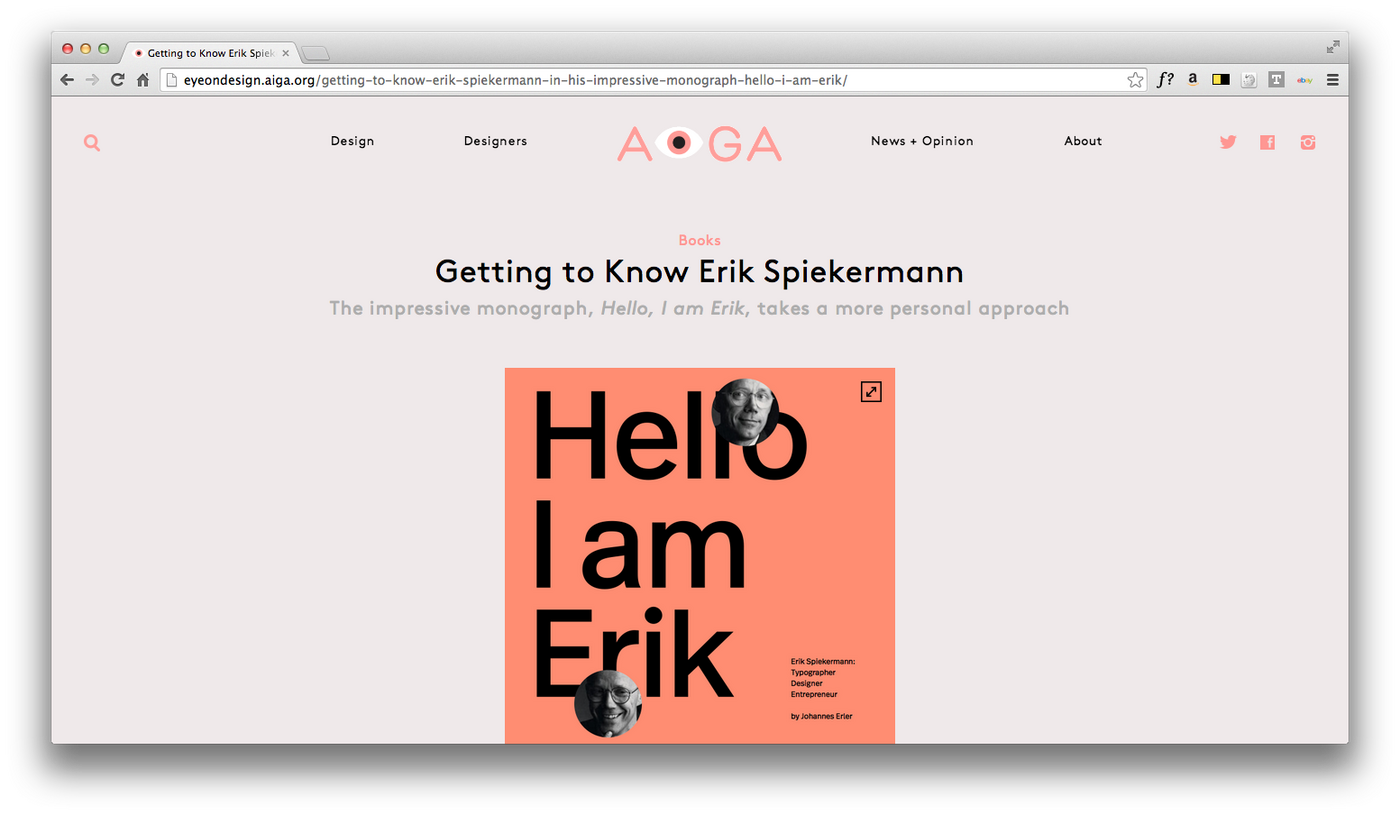 Eye On Design: AIGA Blog - Fonts In Use