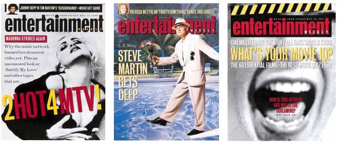 Entertainment Weekly covers, 1990–94 - Fonts In Use