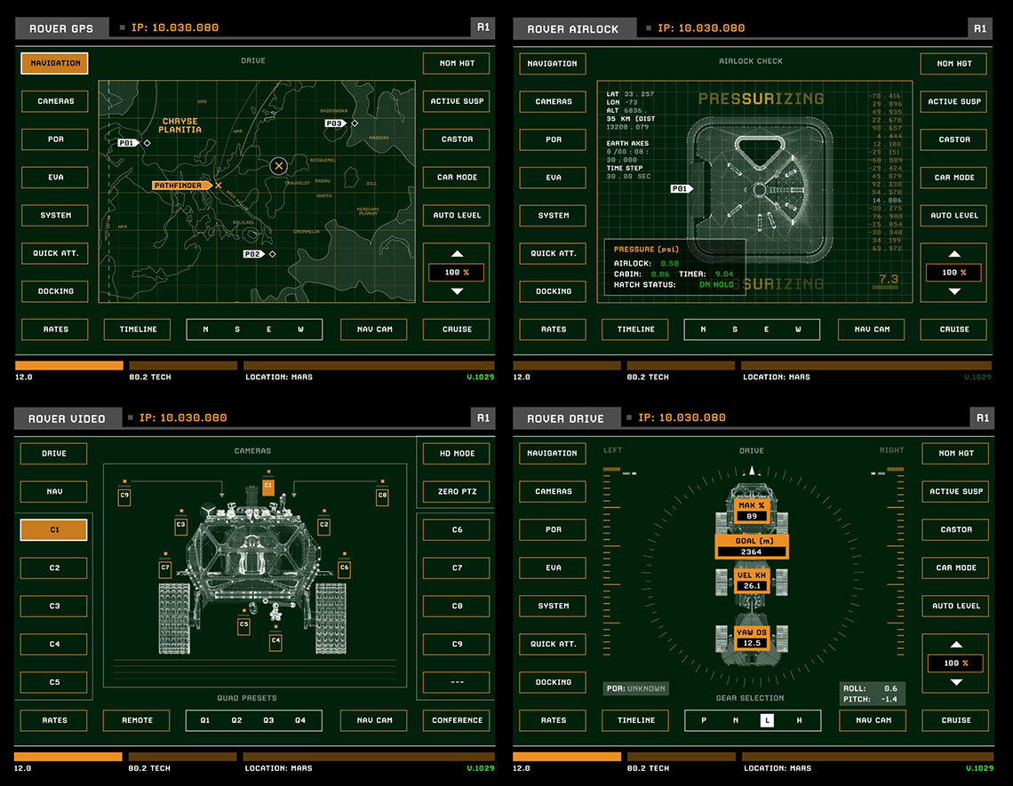 The Martian UI graphics - Fonts In Use