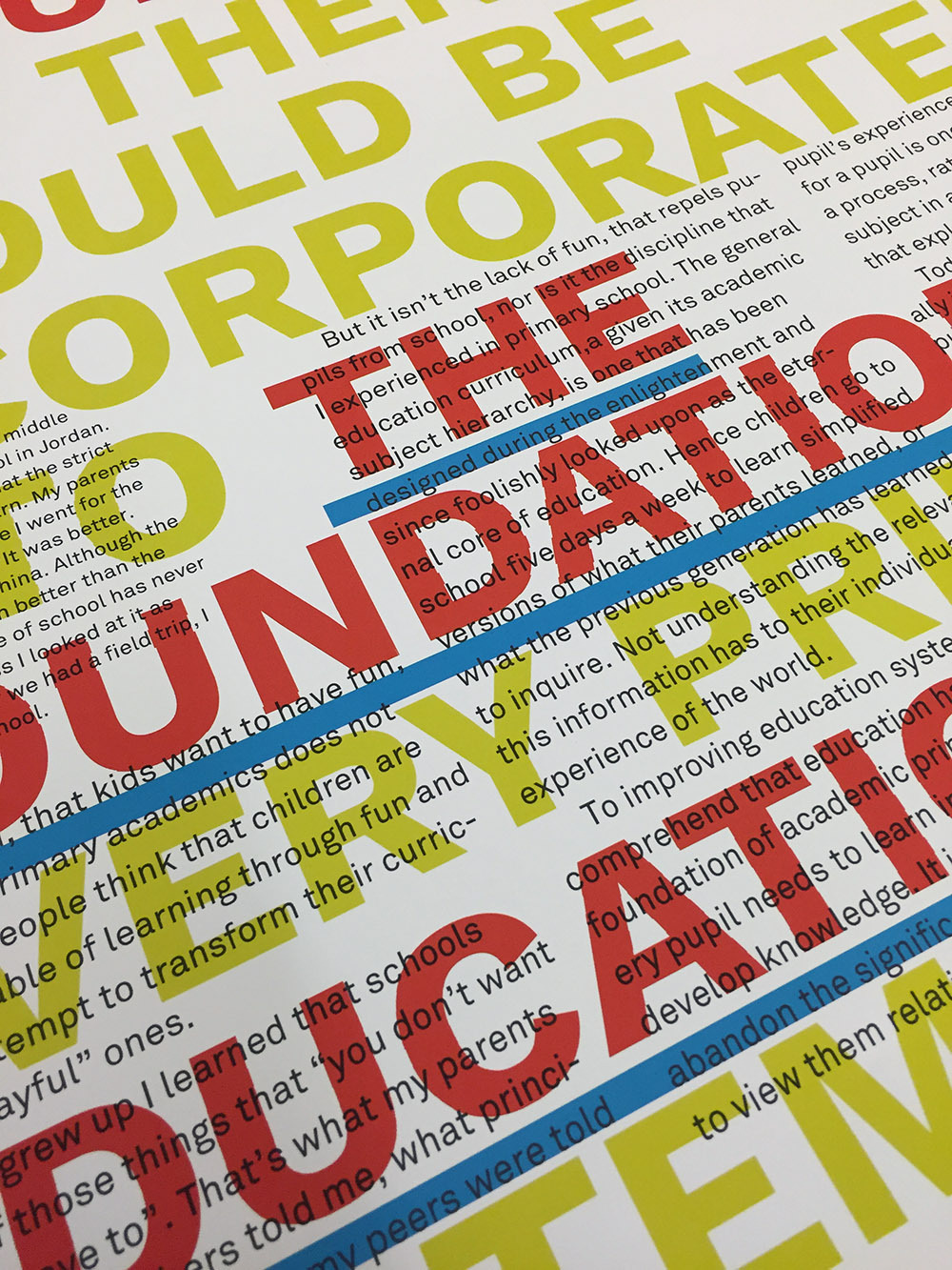 Education Manifesto - Fonts In Use