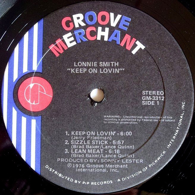 Groove Merchant logo and record labeling - Fonts In Use