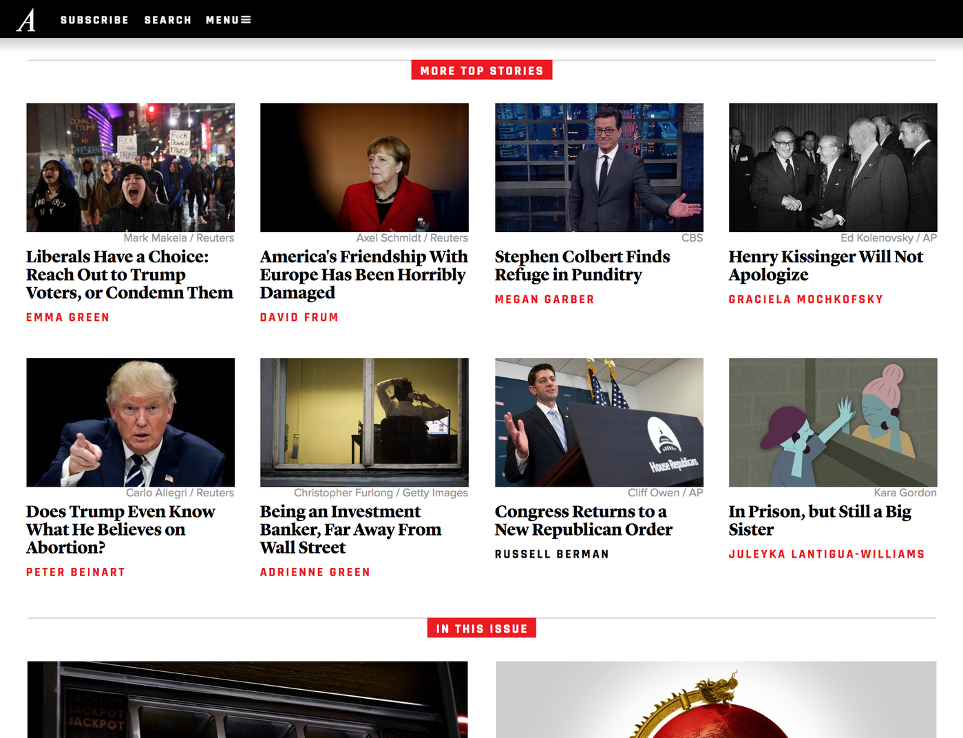 The Atlantic website (2016) - Fonts In Use
