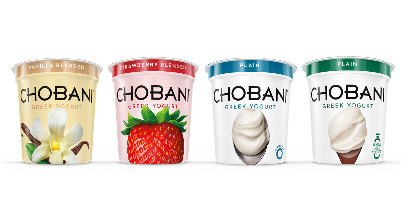 Chobani identity and packaging - Fonts In Use