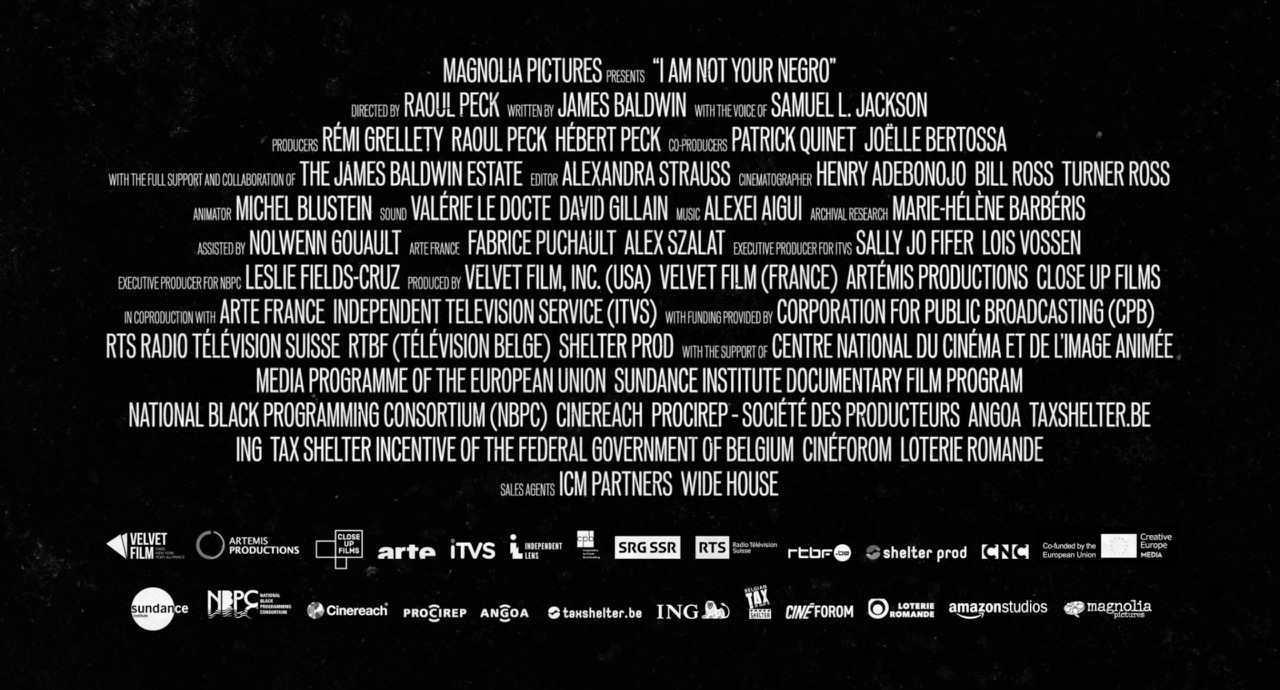 I Am Not Your Negro film promotional material - Fonts In Use