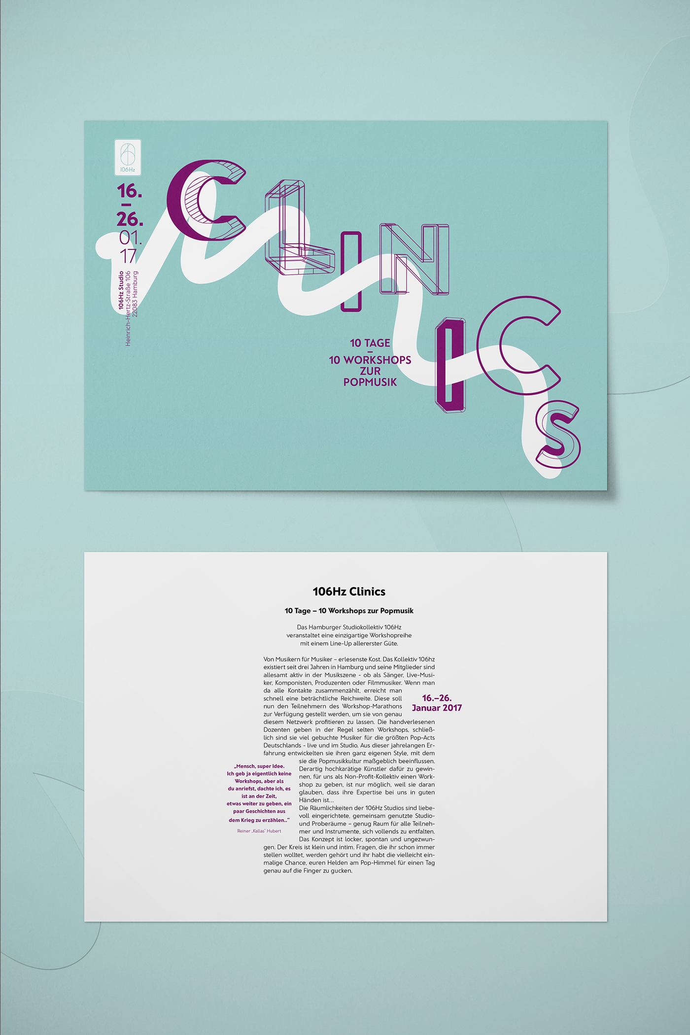 106Hz Clinics - Fonts In Use