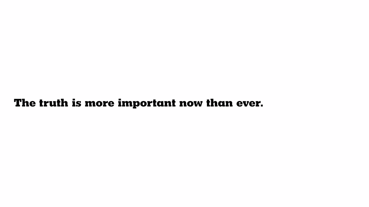 The New York Times ad campaign: The Truth Is Hard - Fonts In Use