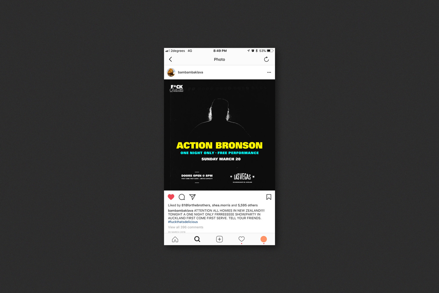 Action Bronson gig poster - Fonts In Use