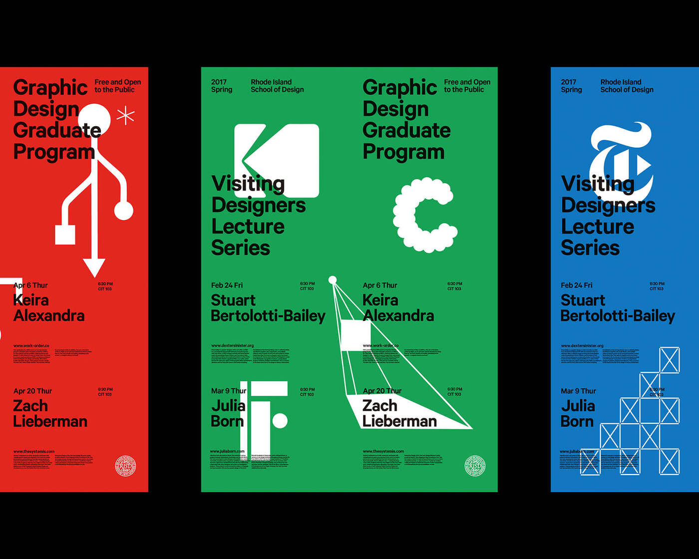 2017 RISD Visiting Designers posters - Fonts In Use