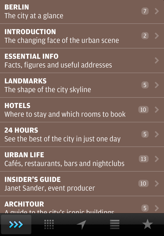 Wallpaper* City Guide Apps for iOS - Fonts In Use