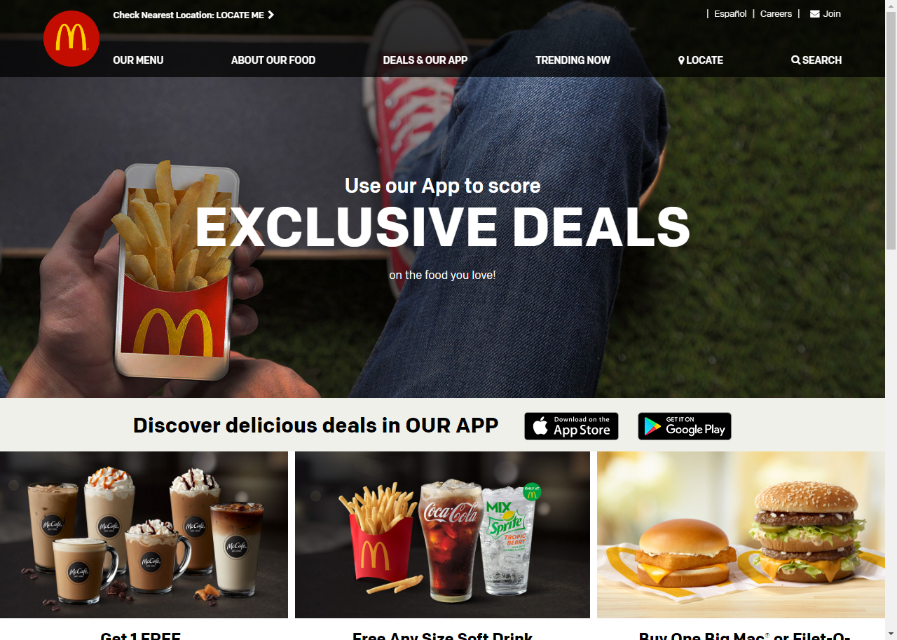 McDonald’s website - Fonts In Use