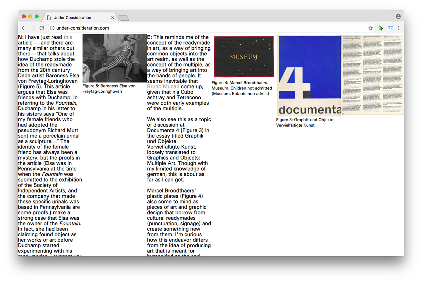 Under Consideration - Fonts In Use