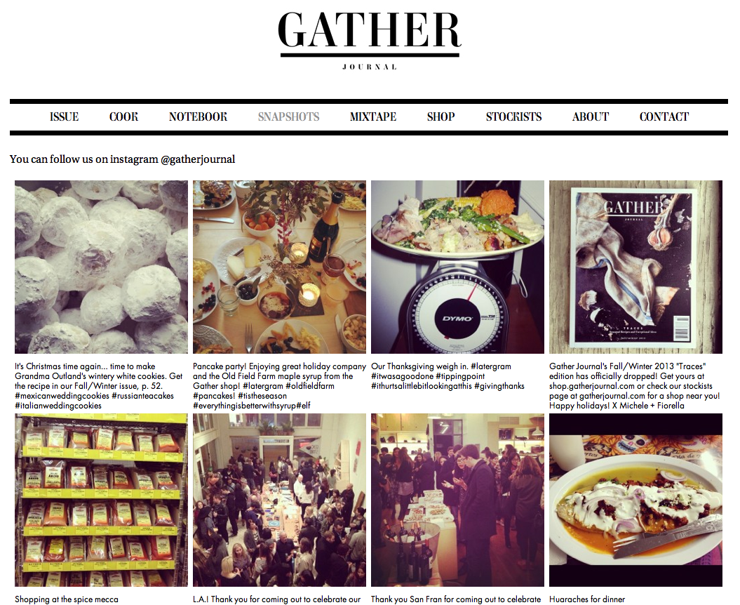 Gather Journal - Fonts In Use