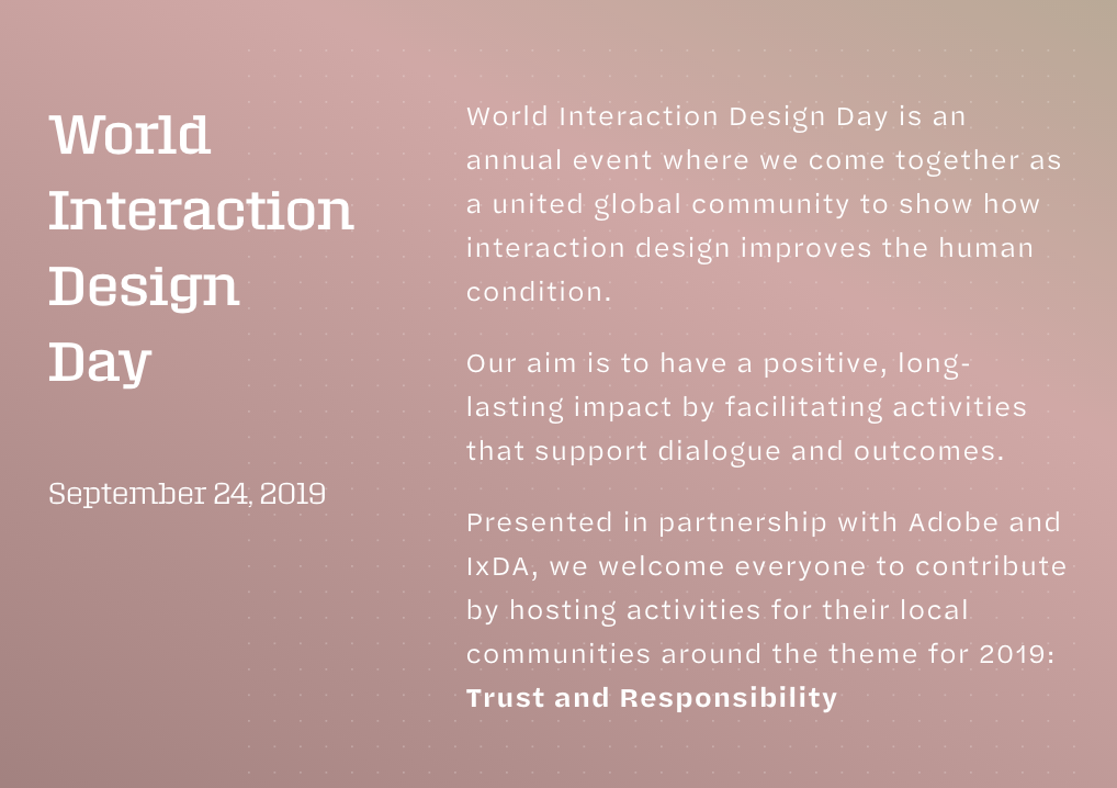 2019 World Interaction Design Day - Fonts In Use