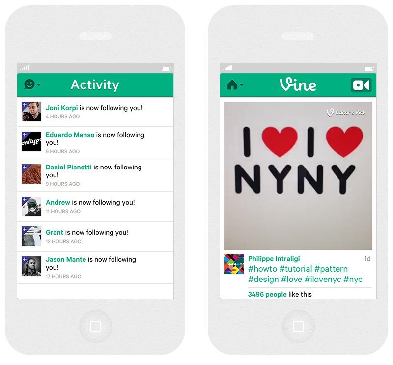 Vine App - Fonts In Use
