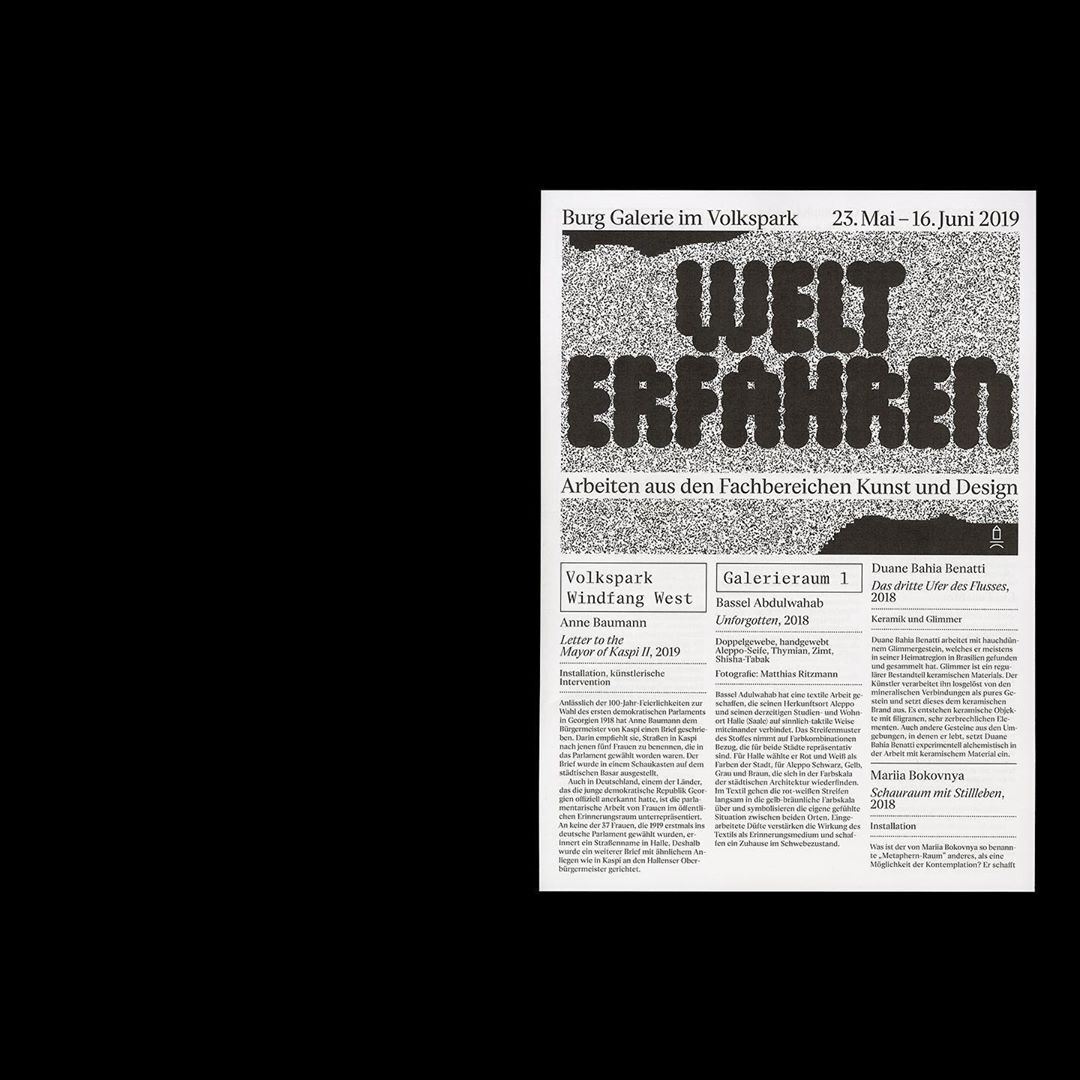 Welt Erfahren, Burg Galerie im Volkspark - Fonts In Use