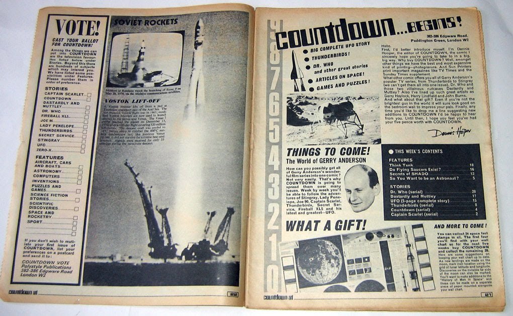Countdown comic, Issues 1 & 2 - Fonts In Use